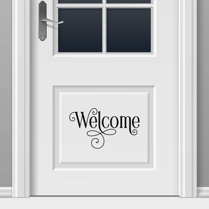 Ornamental Welcome Vinyl Decal - Welcome Vinyl Sticker - Welcome Door ...