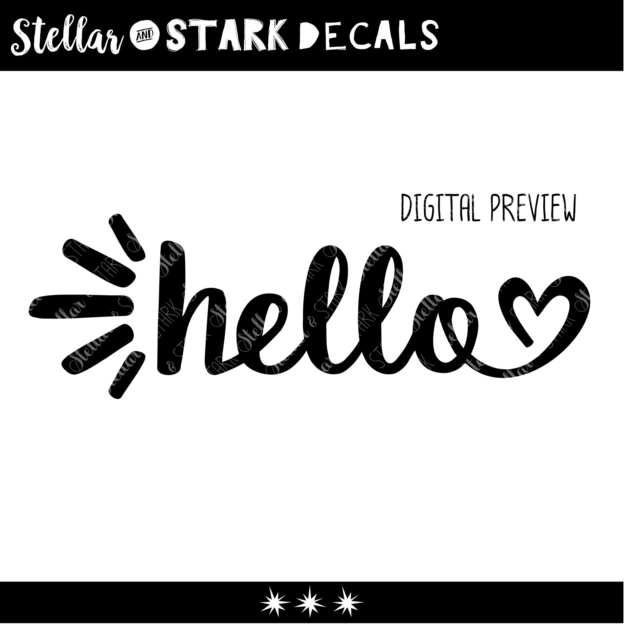 Hello Heart Sunrays Decal - Hello Heart Sunrays Sticker - Hello Door ...