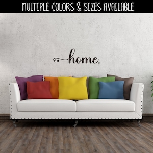 Home With Heart Vinyl Decal - Home Sticker - Home Door Decal - Home ...