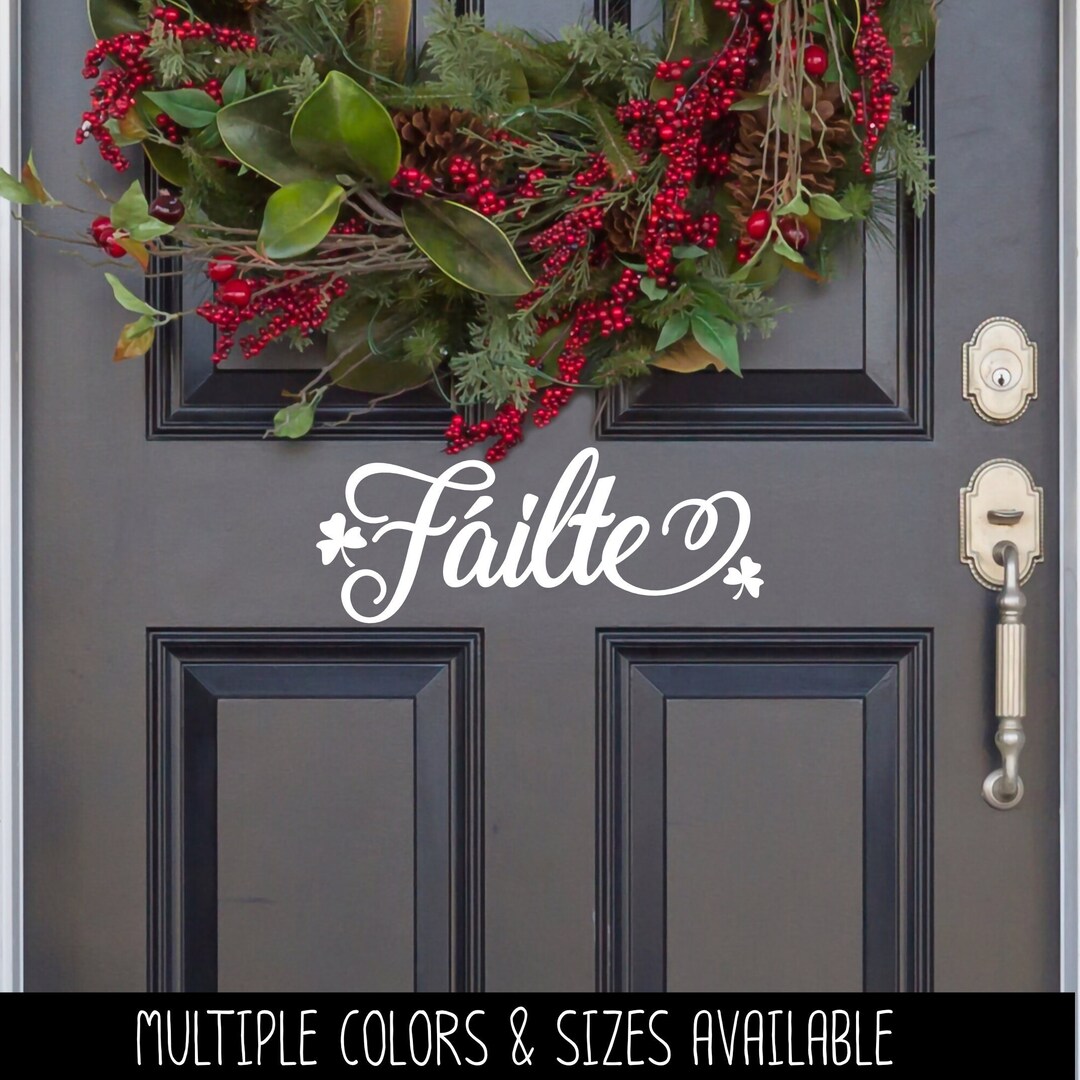 Cursive Failte Irish Welcome Vinyl Decal Irish Welcome Decal Gaelic ...