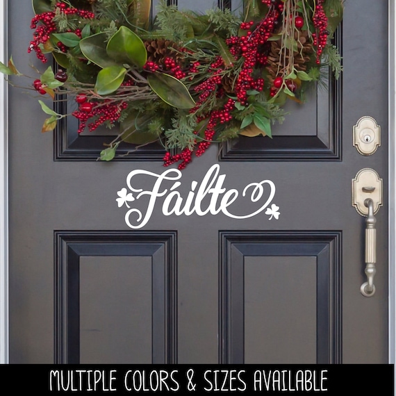 Cursive Failte Irish Welcome Vinyl Decal Irish Welcome Decal - Etsy