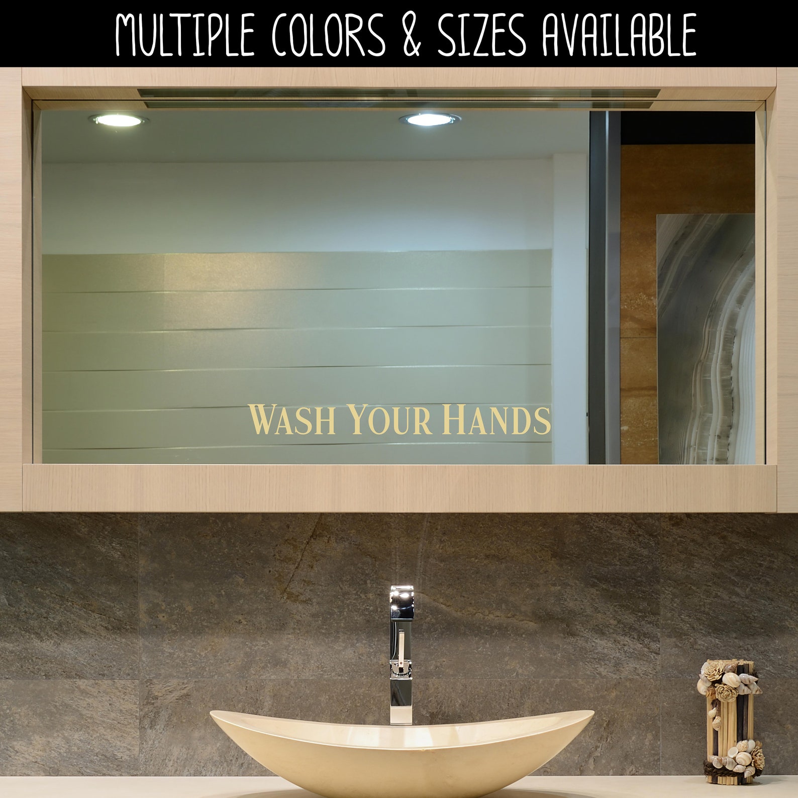 Simple Wash Your Hands Vinyl Decal Wash Your Hands Sticker - Etsy