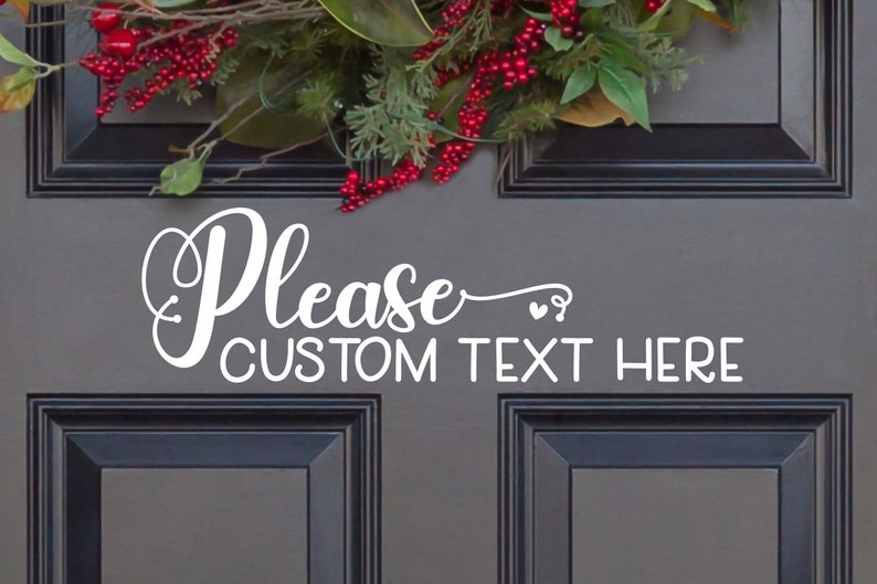 CUSTOM Please Custom Text Here Vinyl Decal custom Please and | Etsy