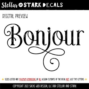 Ornamental Bonjour Decal - Ornamental Bonjour Vinyl Sticker - Bonjour ...