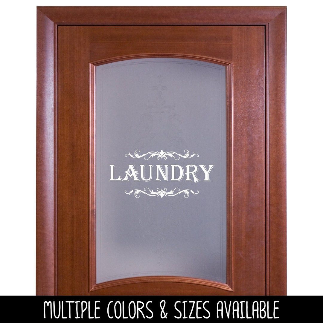 Laundry With Scroll Decal - Laundry Sticker - Laundry Wall Decal ...