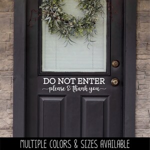 Do Not Enter Please & Thank You Decal - Do Not Enter Sticker - Do Not ...