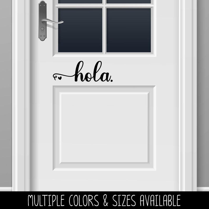 Cursive Hola Heart Vinyl Decal Hola Vinyl Sticker Hola | Etsy