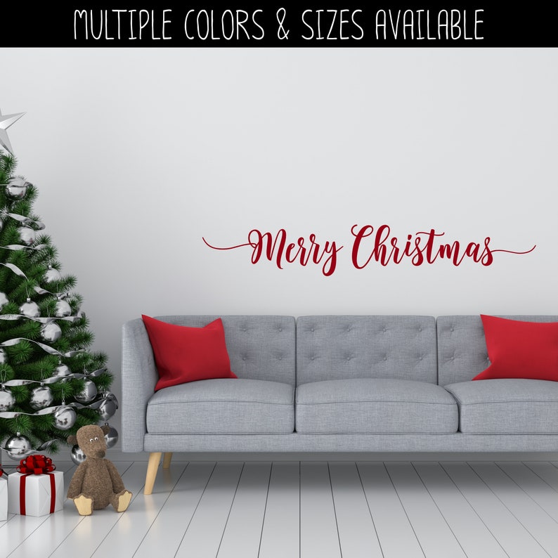 Cursive Merry Christmas Vinyl Decal - Cursive Merry Christmas Vinyl ...