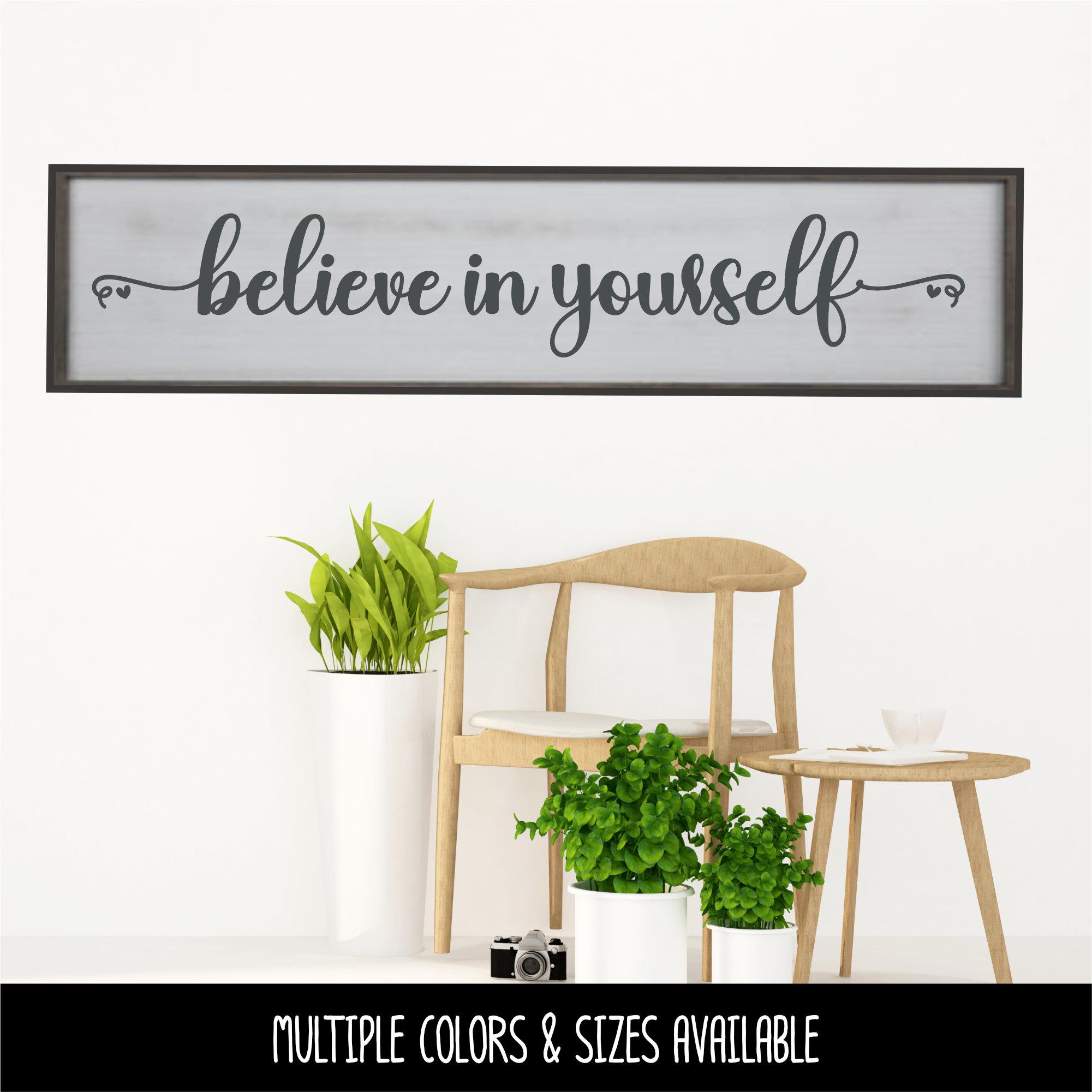 Cursive Believe in Yourself Decal, Believe in Yourself Sticker, Believe ...