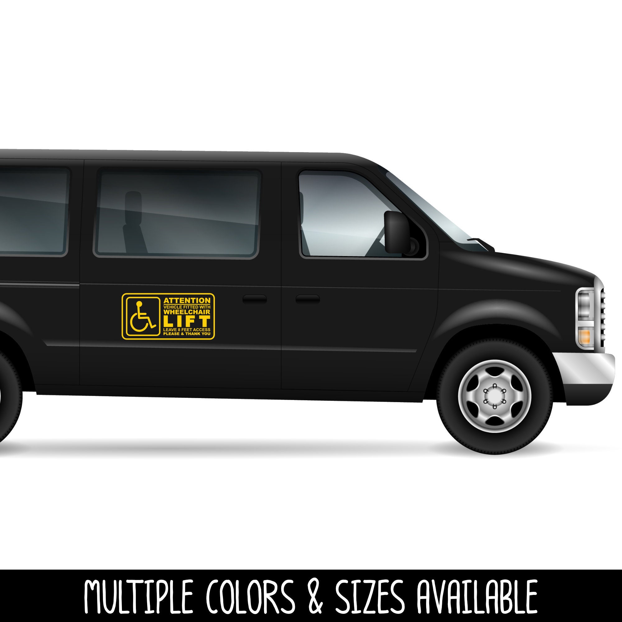 Handicap Wheelchair Lift Access Decal, Wheelchair, Disabled, Signage ...