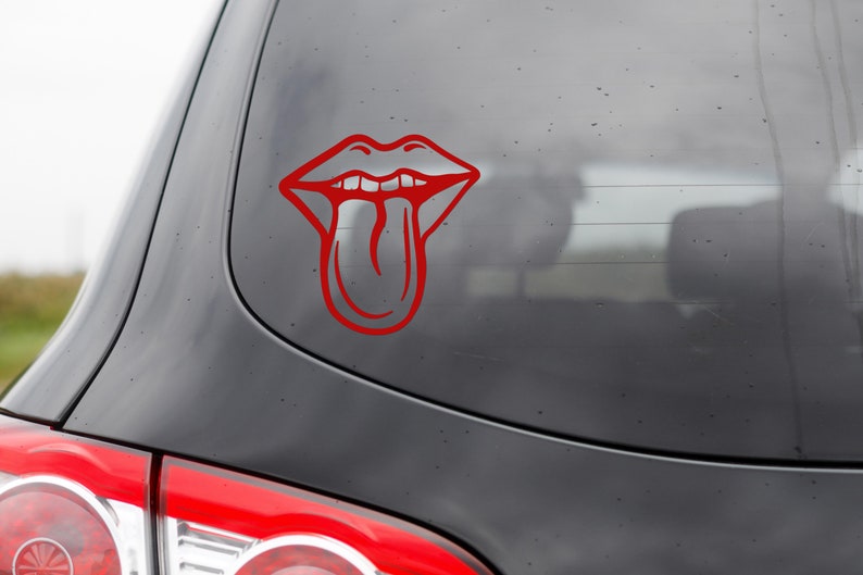 Funny Mouth Sticking Tongue Out Vinyl Decal Mouth Sticking | Etsy