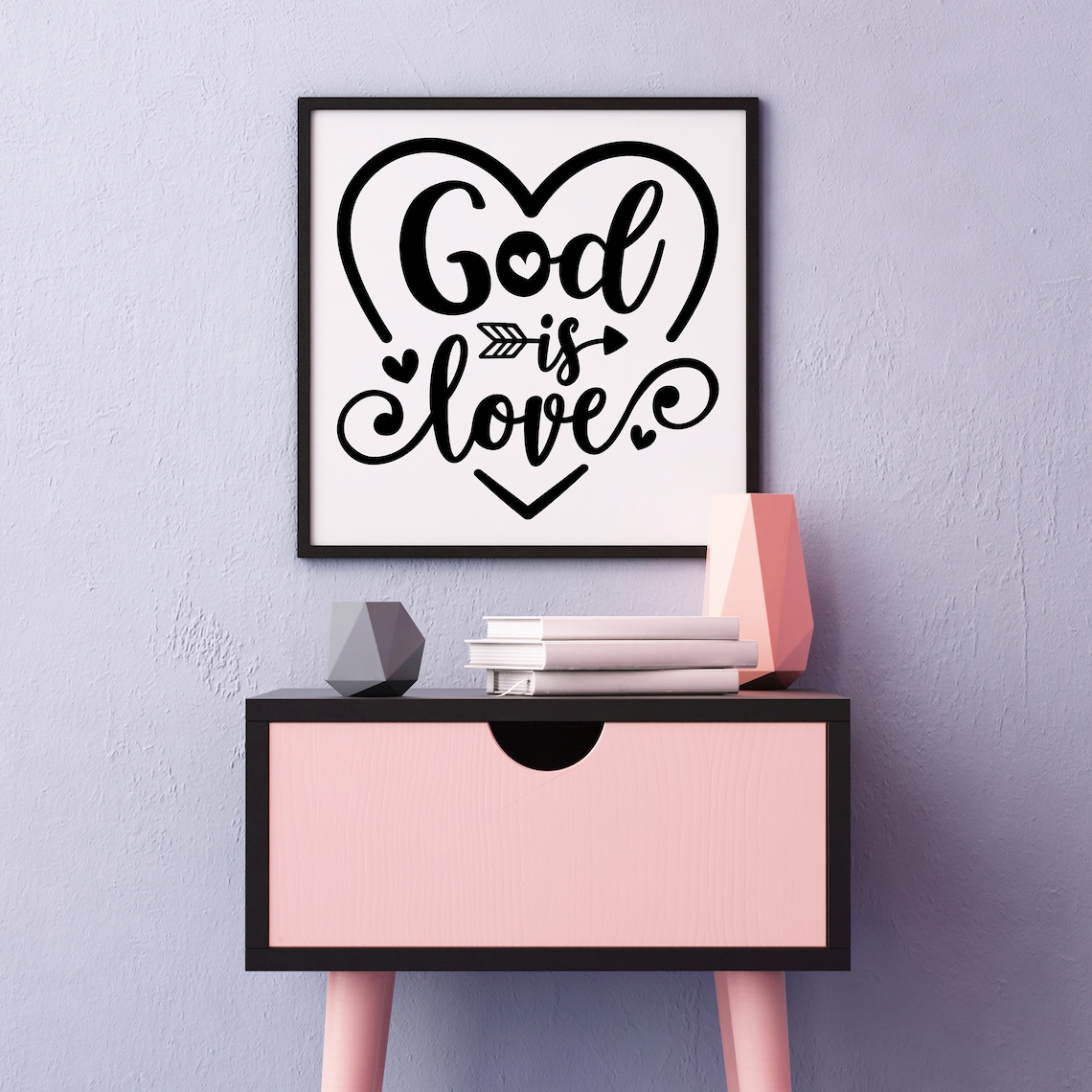God is Love Heart Vinyl Decal - God is Love Heart Sticker - God is Love ...