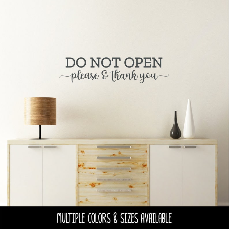 Do Not Open Please & Thank You Decal - Do Not Open Sticker - Do Not ...