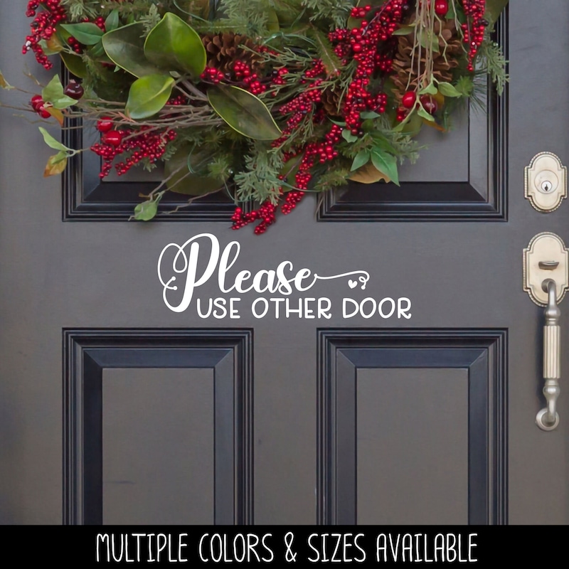 Please Use Other Entrance Sign - Etsy