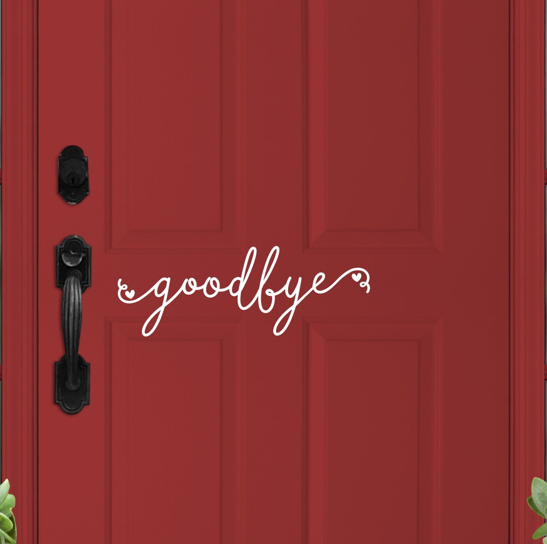 Cursive Goodbye Heart Decal - Goodbye Heart Sticker - Goodbye Front ...