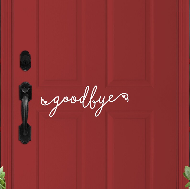 Cursive Goodbye Heart Decal Goodbye Heart Sticker Goodbye - Etsy.de