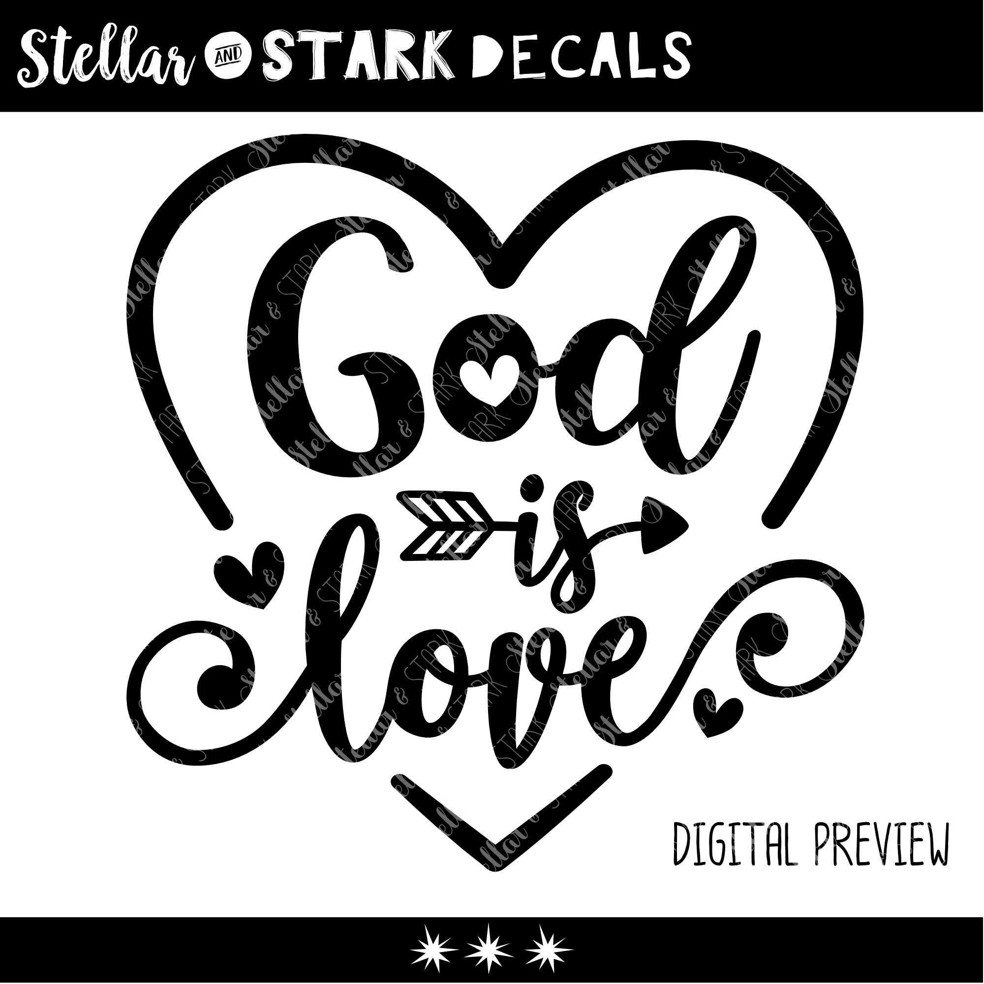 God is Love Heart Vinyl Decal God is Love Heart Sticker | Etsy