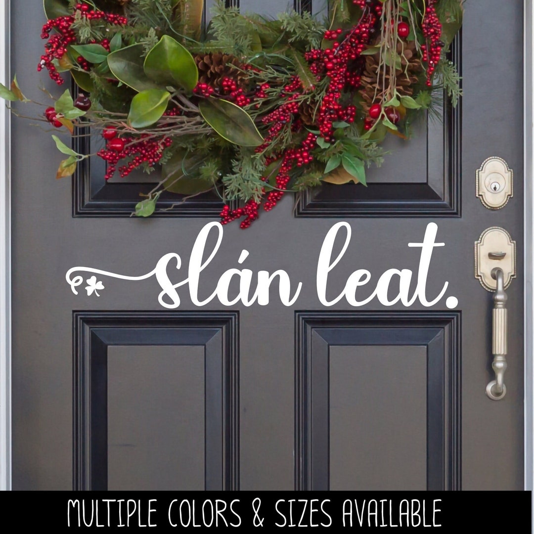 Slan Leat Irish Goodbye Cursive Vinyl Decal - Irish Goodbye Decal ...