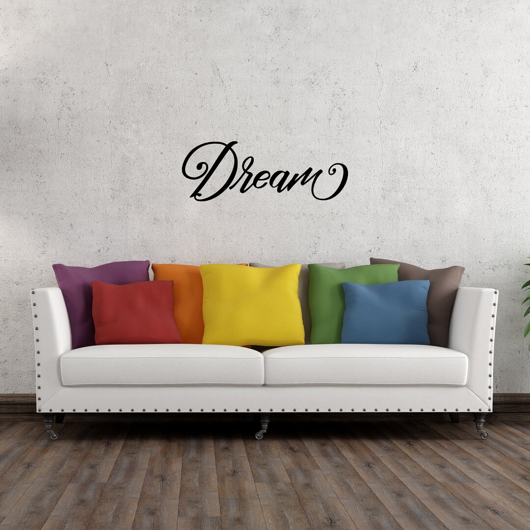 Cursive Dream Vinyl Decal - Dream Car Decal - Dream Sticker - Dream ...