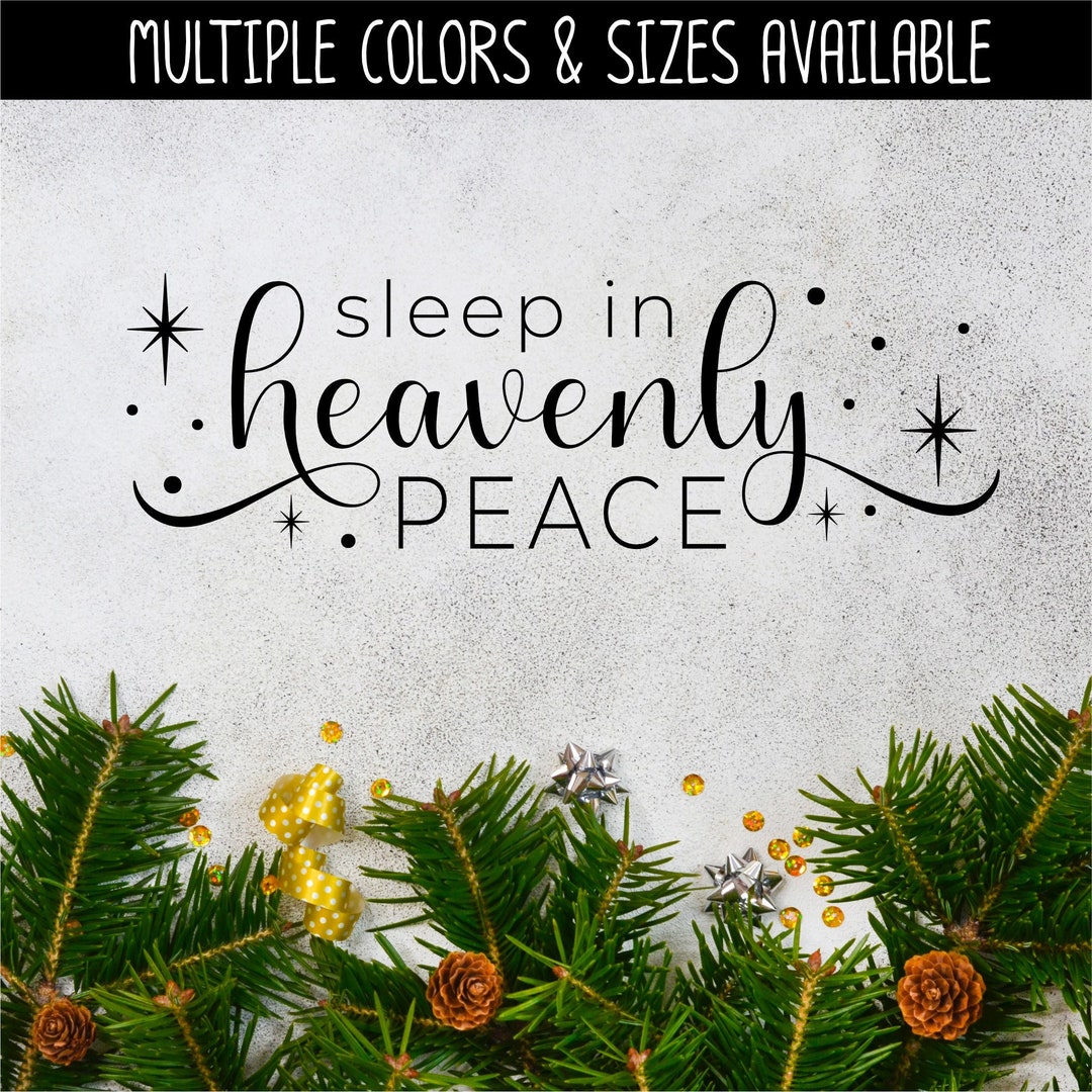 Sleep in Heavenly Peace Decal - Sleep in Heavenly Peace Sticker - Sleep in Heavenly Peace Wall ...