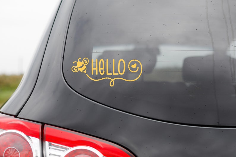 Hello Bumblebee Vinyl Decal Hello Vinyl Sticker Hello Door - Etsy