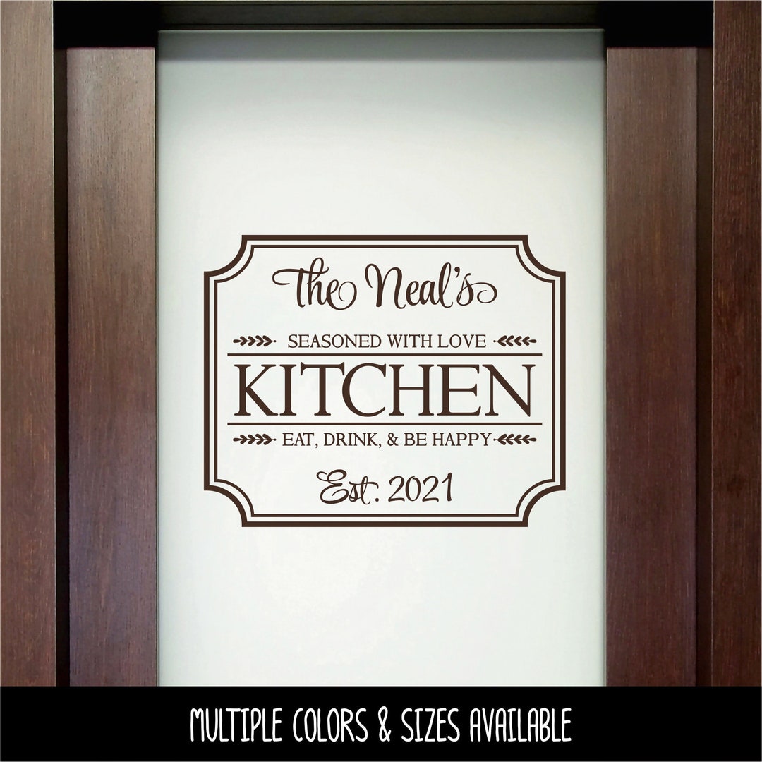 Custom Kitchen Decal - Custom Kitchen Sticker - Customizable Kitchen ...