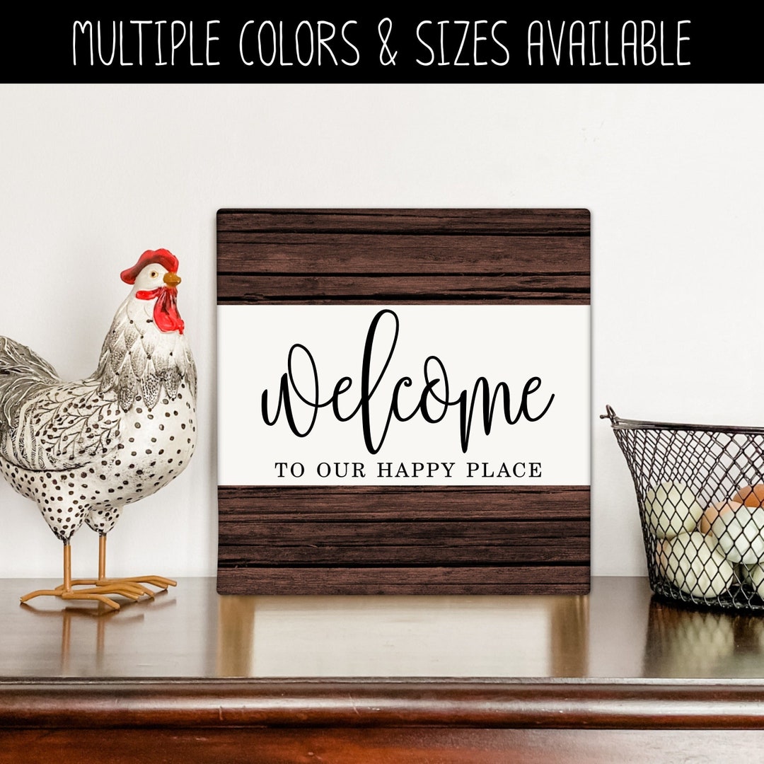 Welcome to Our Happy Place Vinyl Decal - Welcome to Our Happy Place ...