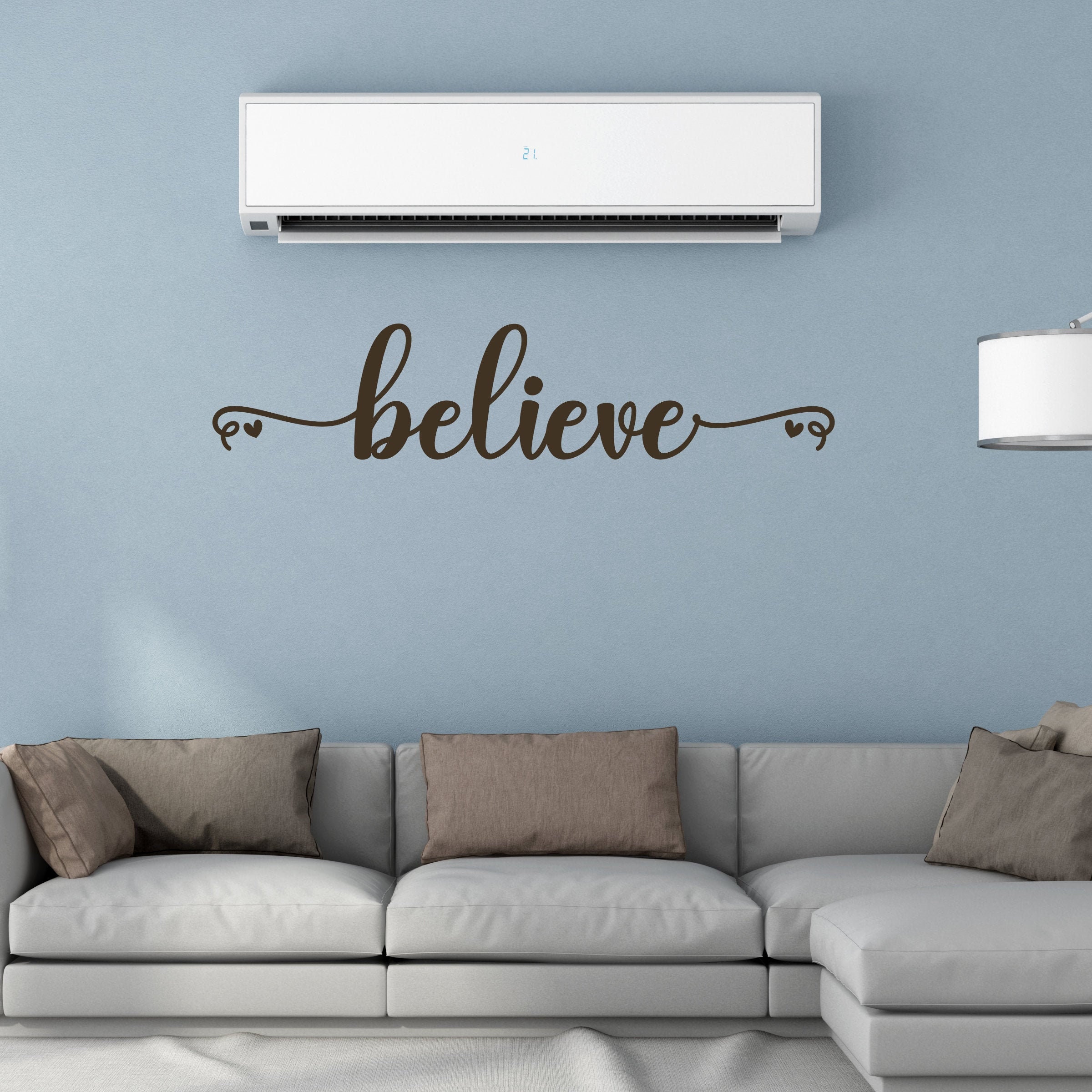 Script Believe With Hearts Decal Believe Car Decal Believe - Etsy