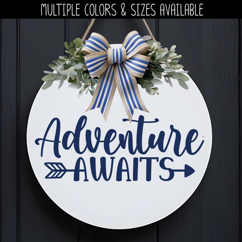 Adventure Awaits With Arrow Vinyl Decal Sticker for Camper, RV, Car ...