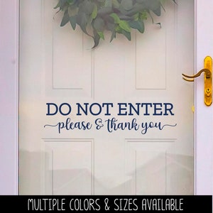 Do Not Enter Please & Thank You Decal - Do Not Enter Sticker - Do Not ...