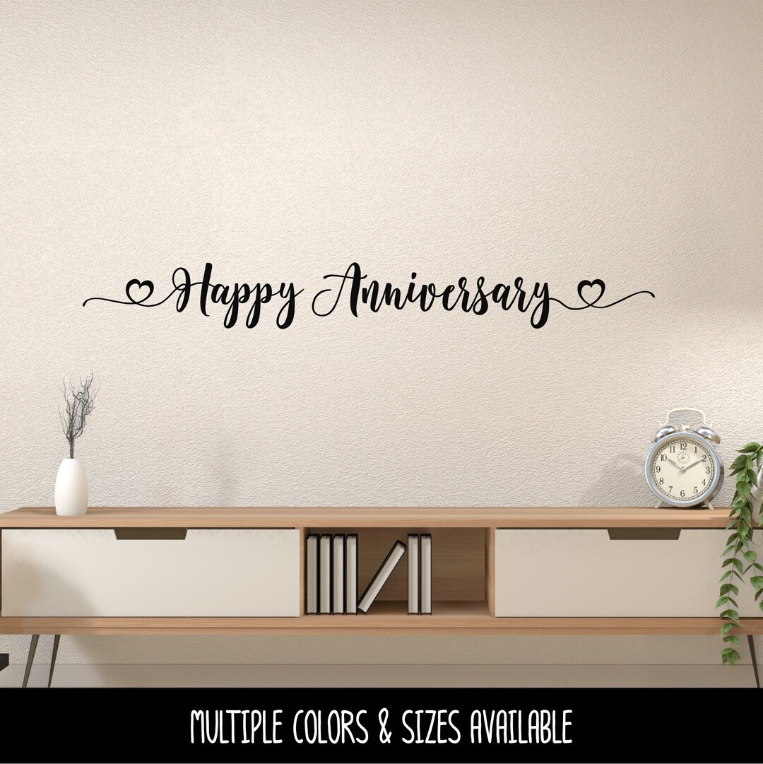 Happy Anniversary Vinyl Decal - Happy Anniversary Sticker - Happy ...