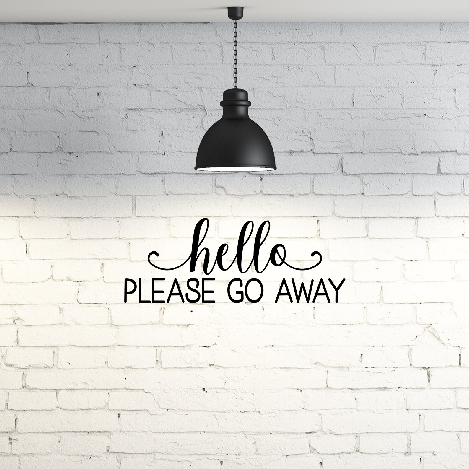 Hello Please Go Away Funny No Soliciting Decal - Funny Please Go Away ...