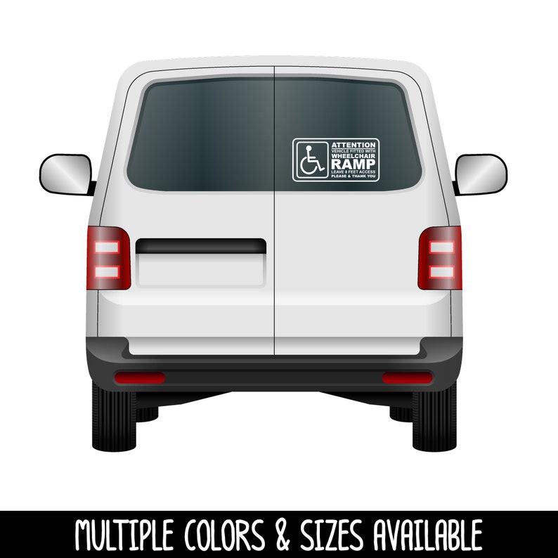 Handicap Wheelchair Ramp Access Decal Disabled Car Decal - Etsy