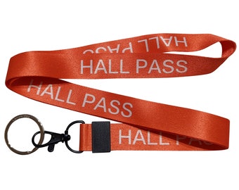 Hall Pass School Classroom Green Keychain Lanyard - Etsy
