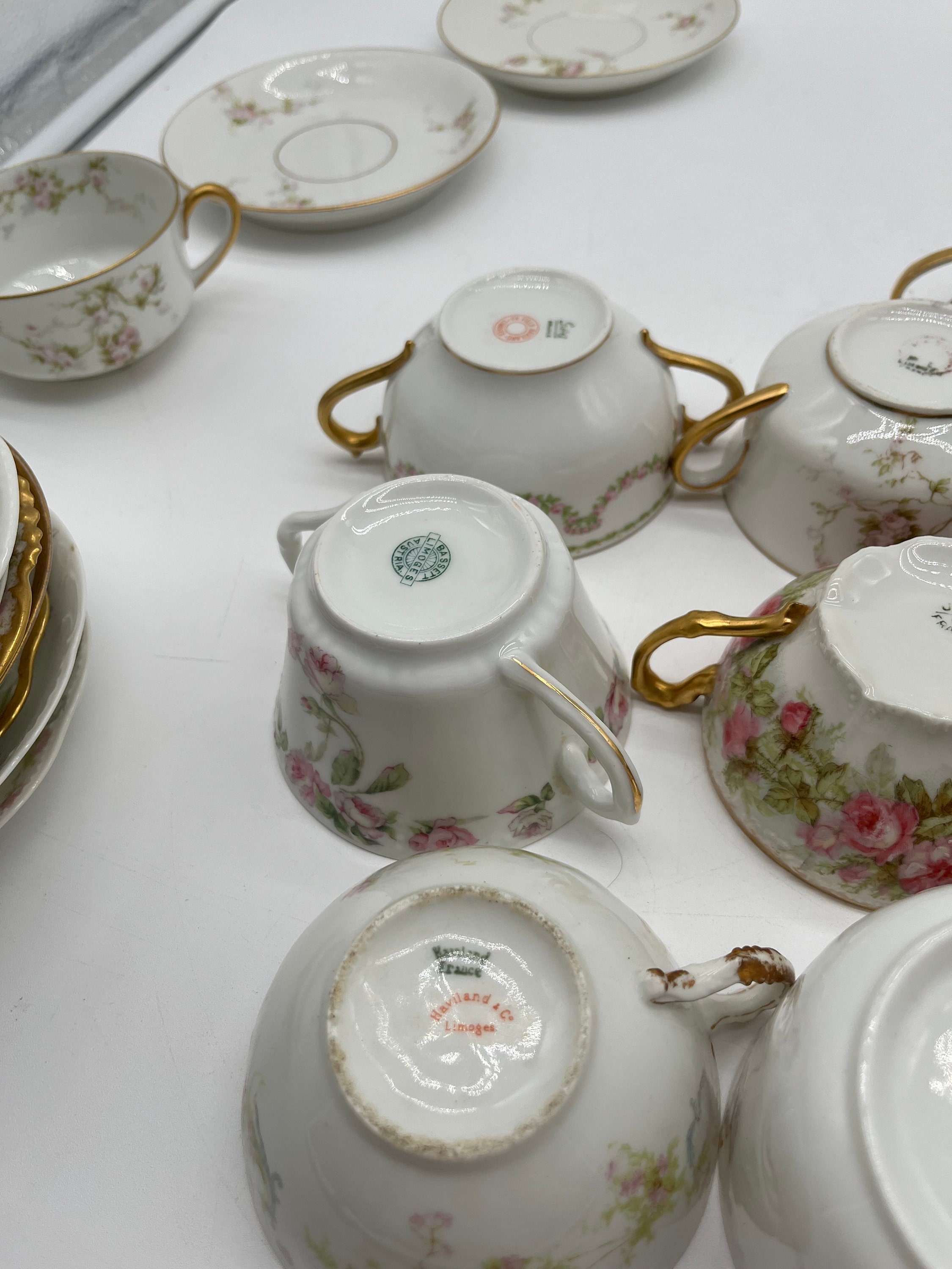 Mismatched Limoges Tea Cups and Saucers Vintage Lot - Etsy
