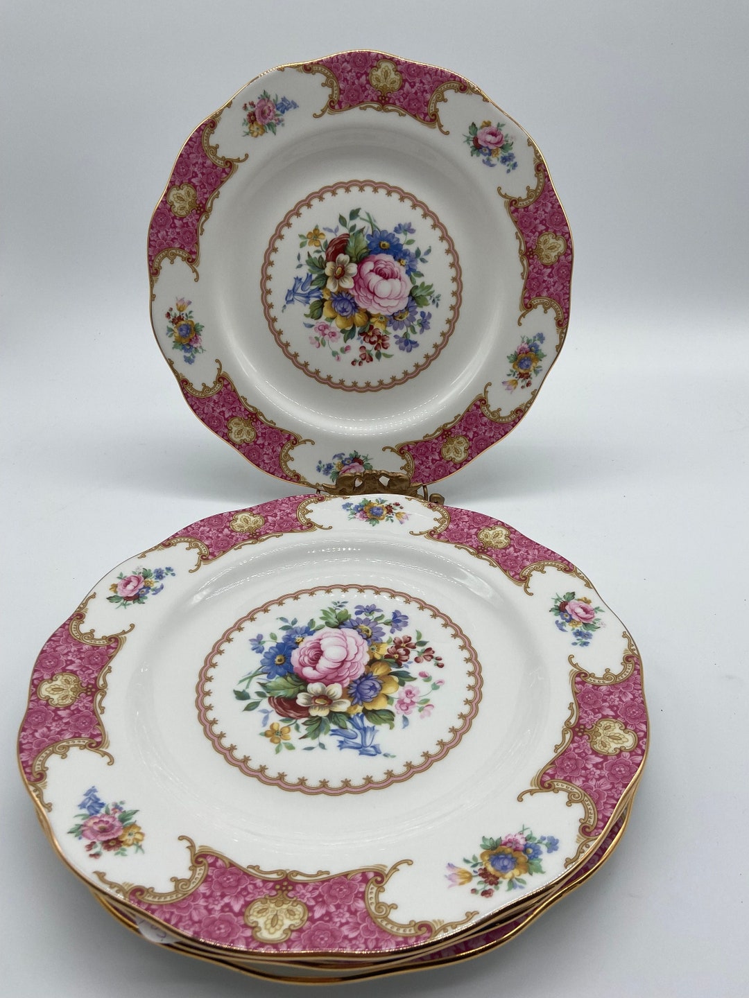 Royal Albert Lady Carlyle Plate 10 1/2 Set of 4 - Etsy