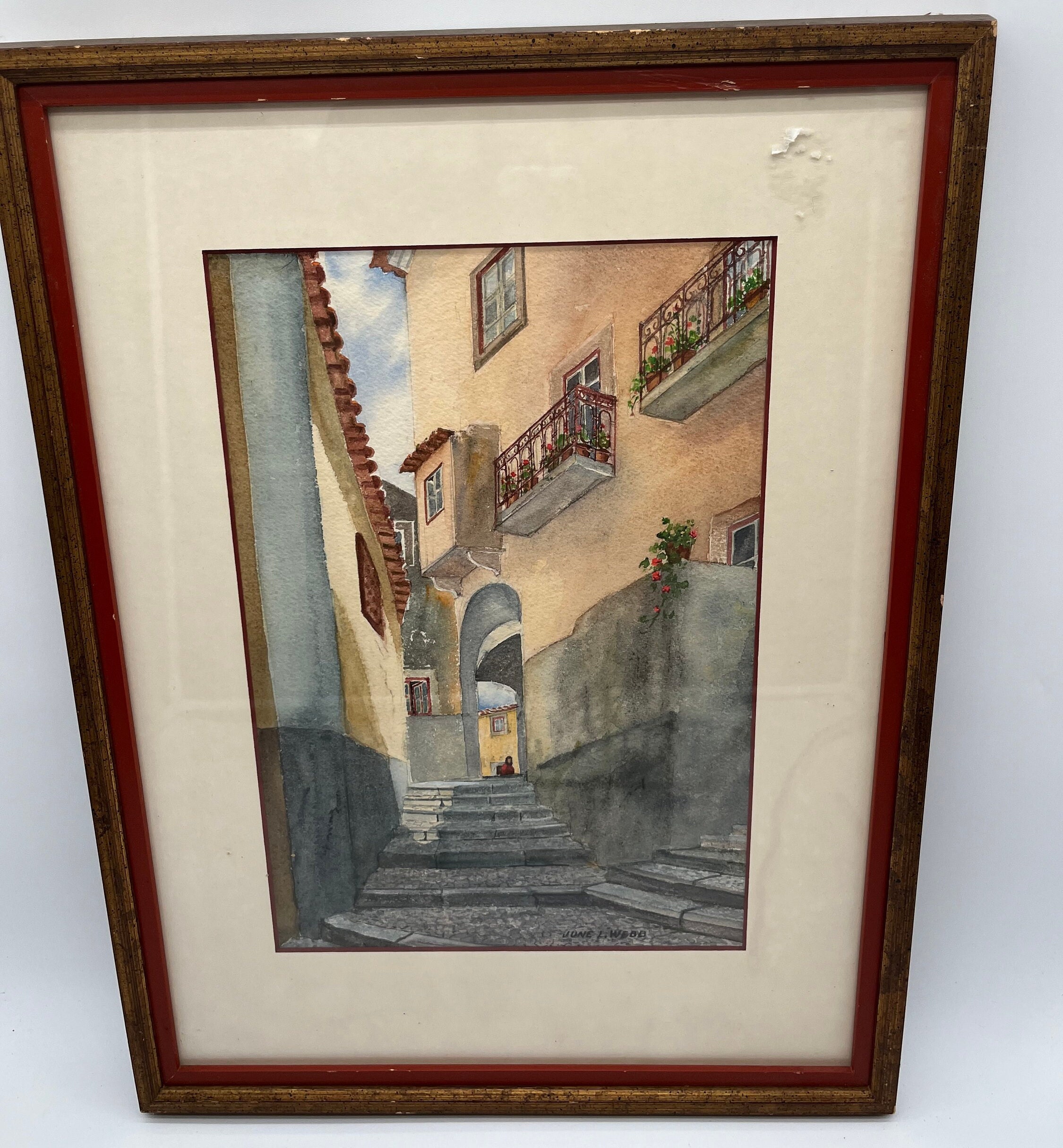 June L Webb Watercolor Painting Signed - Etsy