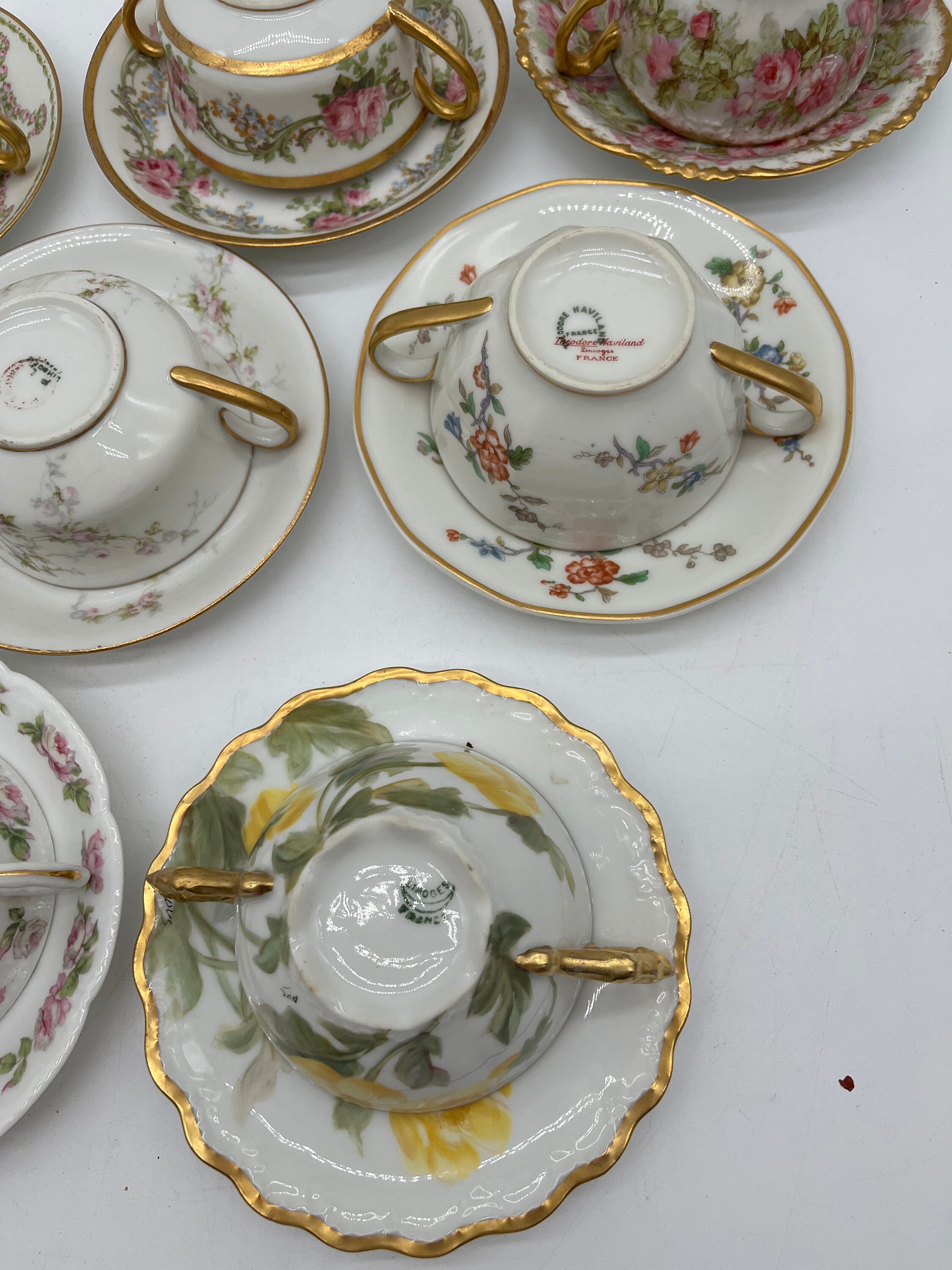 Mismatched Limoges Tea Cups and Saucers Vintage Lot - Etsy