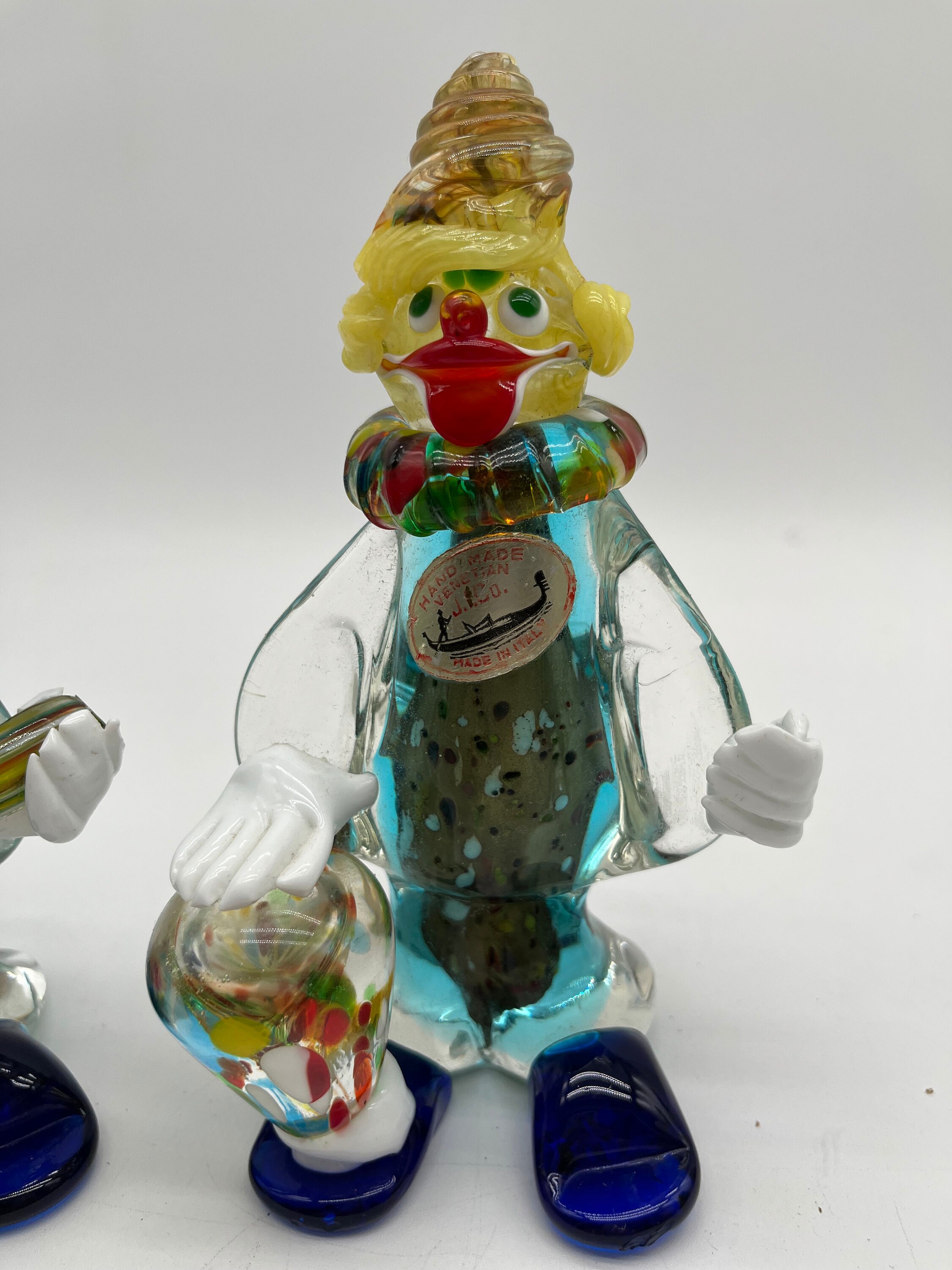 Murano Glass Clown Figurines Set of 2 Venetian J.i.co - Etsy