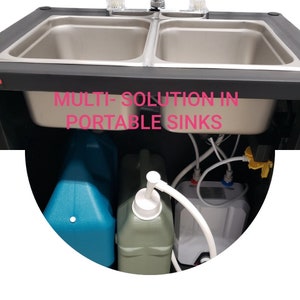 Portable Double Compartment Sink Self Contained Hot & Cold Water 110V ...
