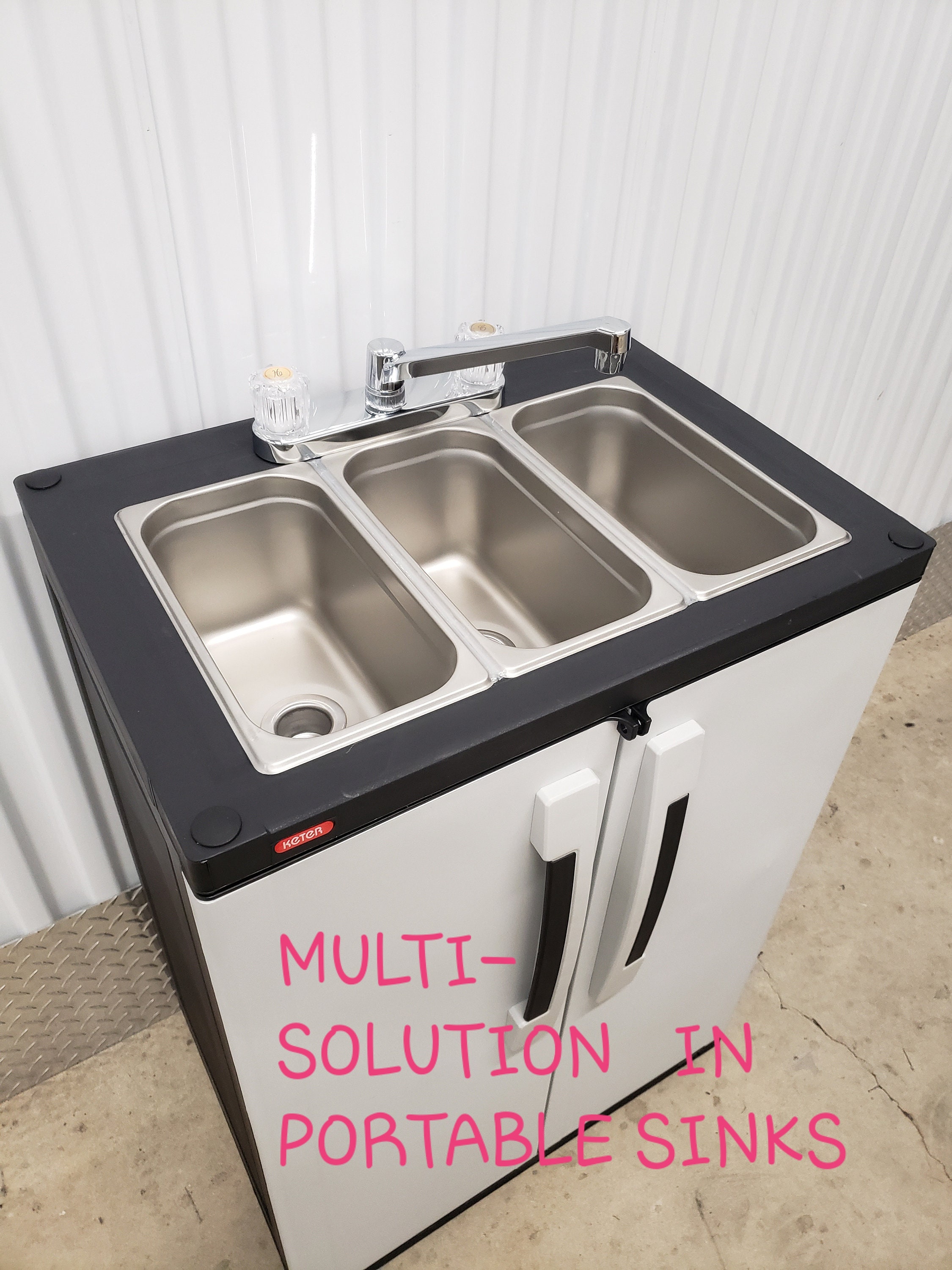 Portable NSF Sink Mobile Self Contained Hot Water Concession Three 3 ...
