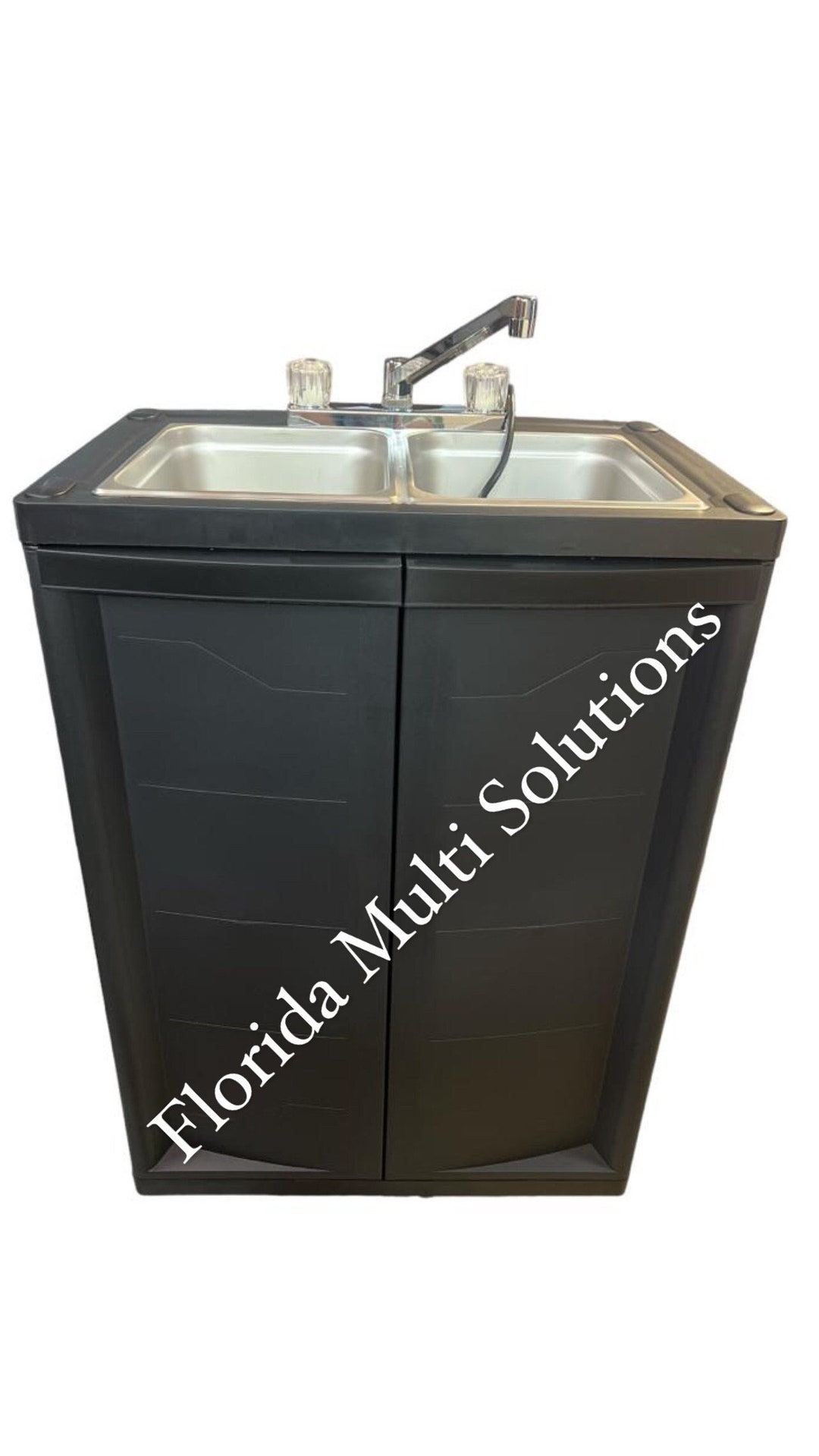 Portable Double Compartment Sink Self Contained Hot & Cold Water 110V ...