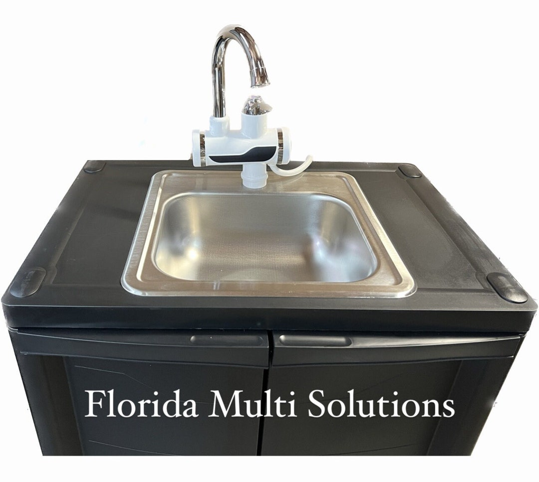 Portable Sink W/ Tankless Faucet, Instant Warm and Cold Water 110V - Etsy