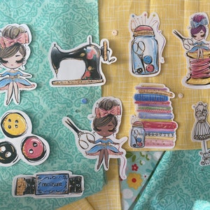 Seamstress Sewing/crafts Sticker Set - Etsy