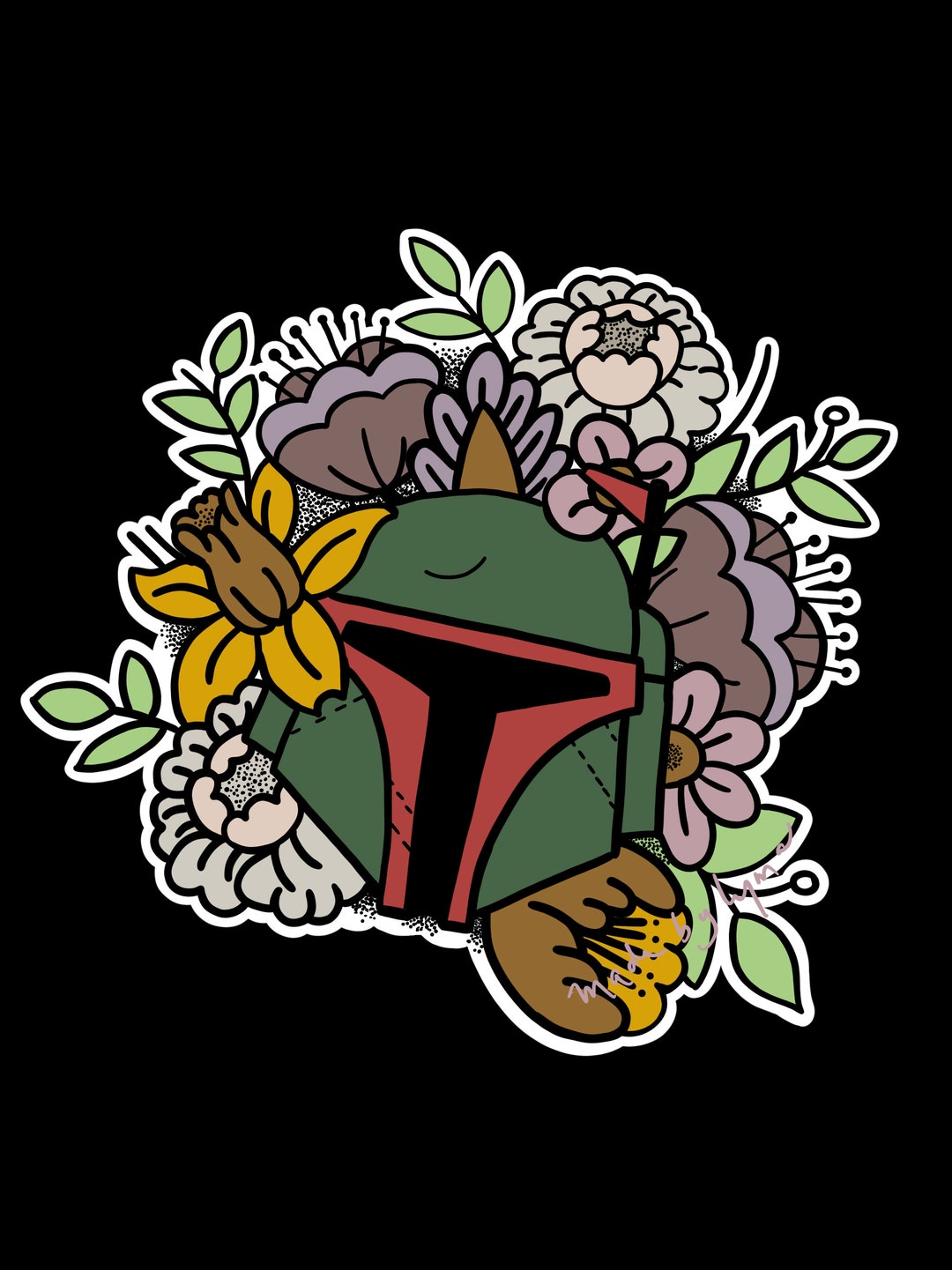 Flower Mandalorian PNG Digital File - Etsy