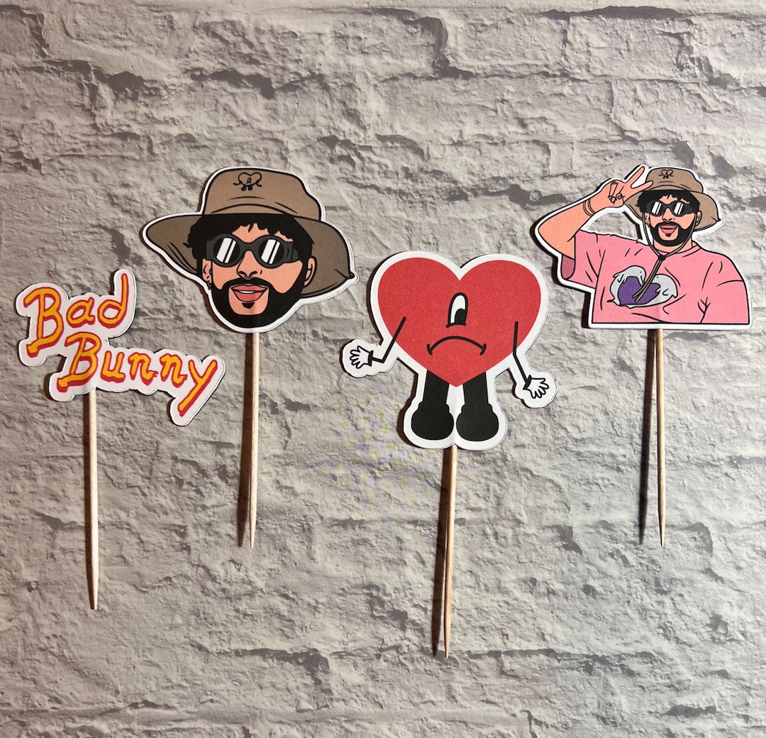 Bad Bunny Party Decorations/ Bad Bunny Cupcake Toppers/ Un Verano Sin ...