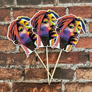 Tupac Cupcake Toppers 90s Hip Hop/rap - Etsy
