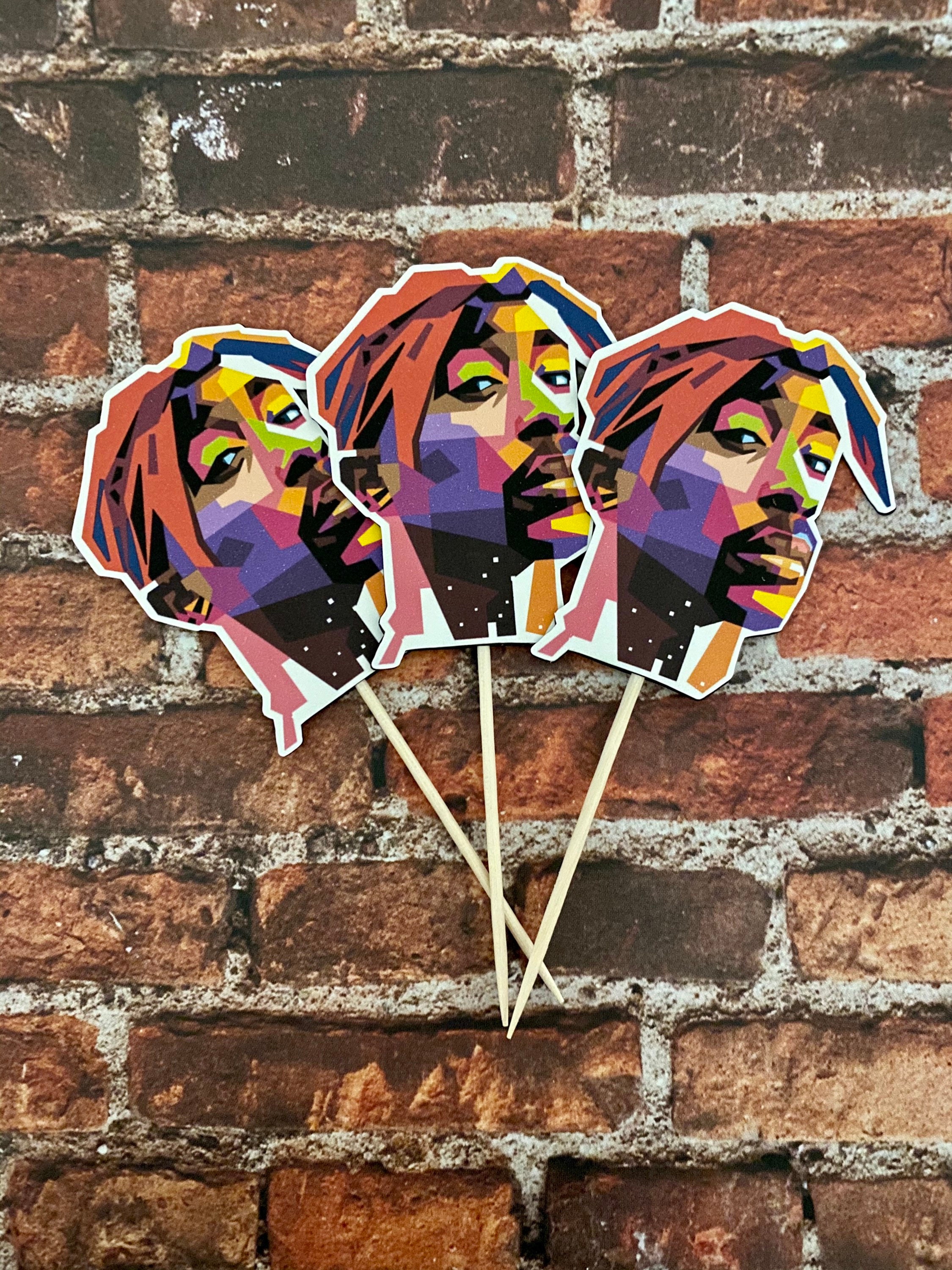 Tupac Cupcake Toppers 90s Hip Hop/rap - Etsy