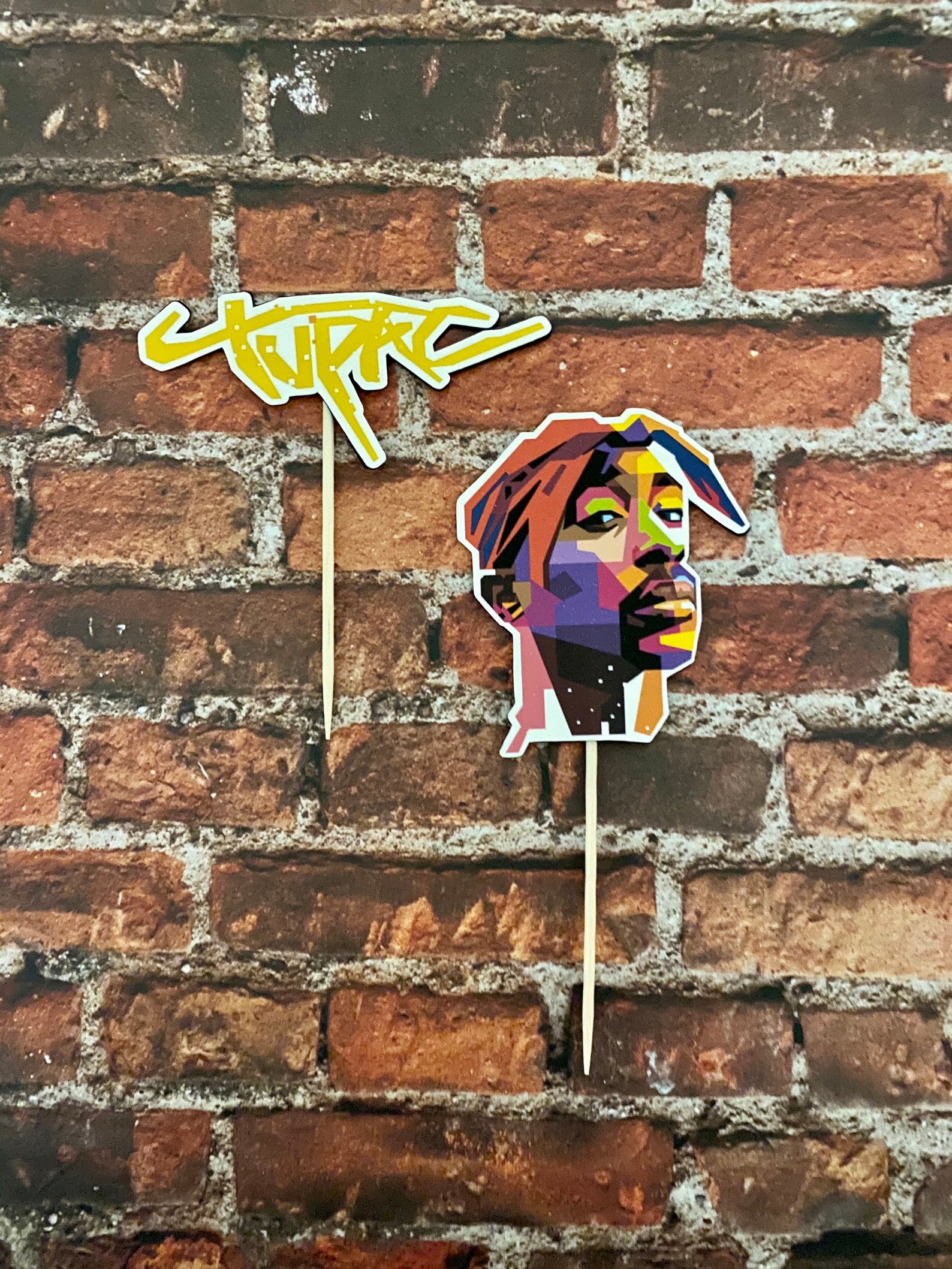 Tupac Cupcake Toppers - 90’s Hip Hop/rap - Etsy