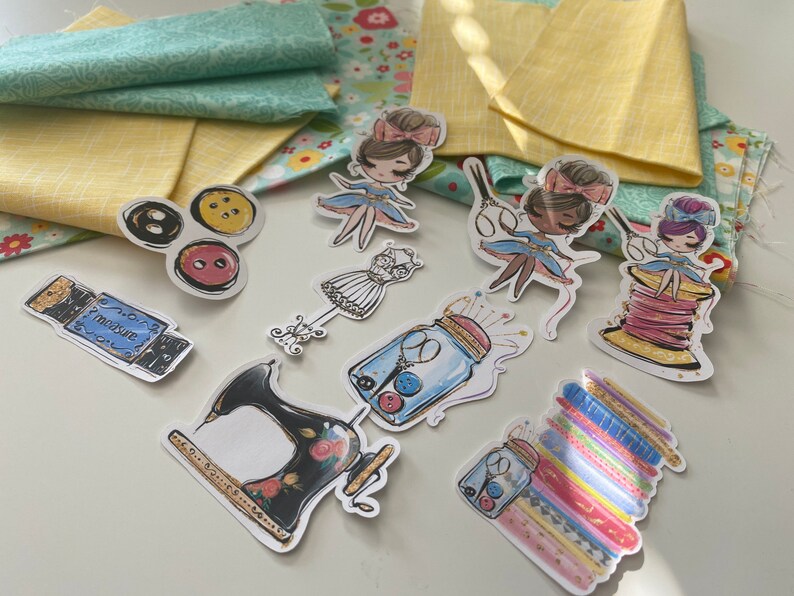 Seamstress Sewing/crafts Sticker Set - Etsy